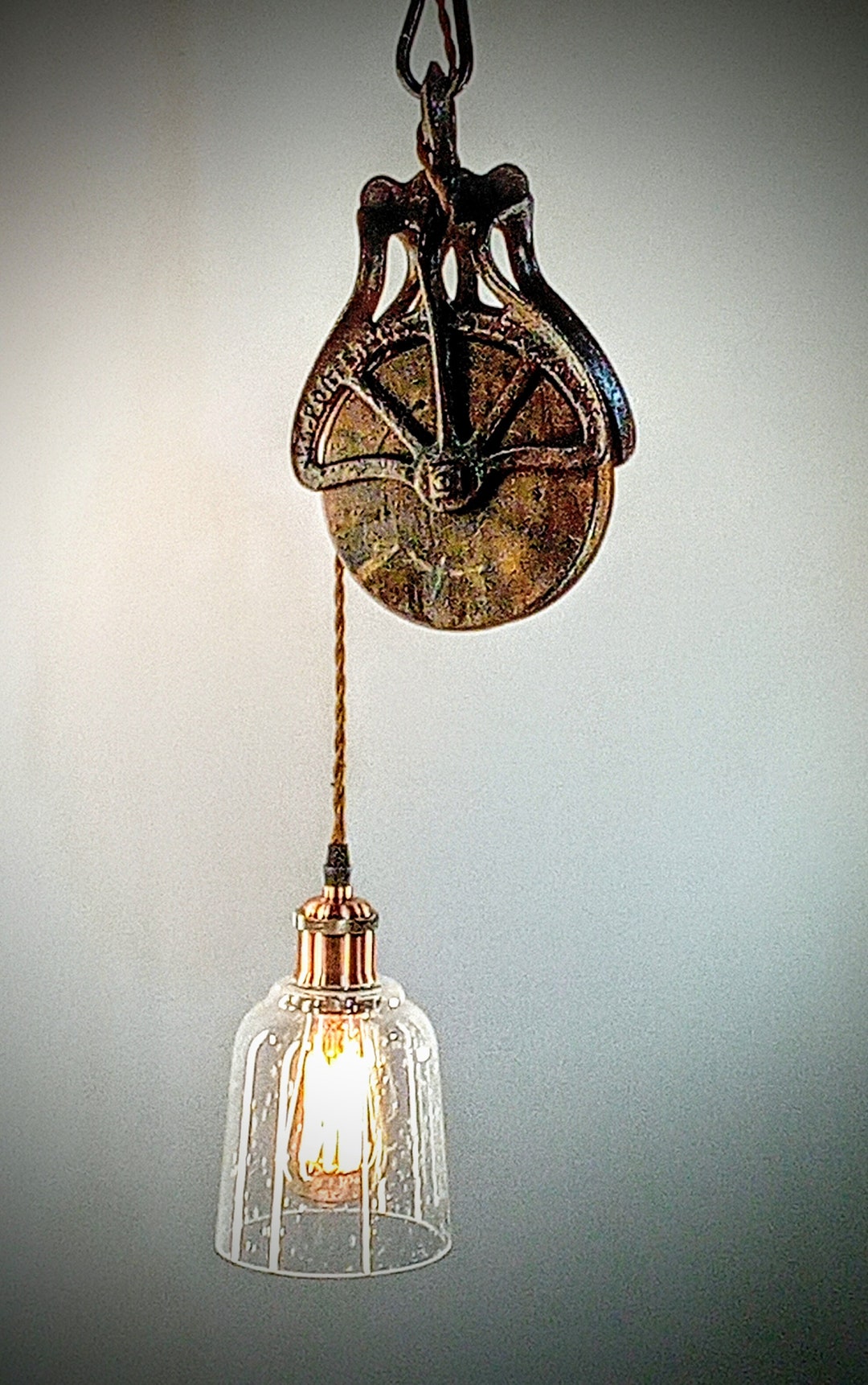 Pulley Light Fixture - Etsy