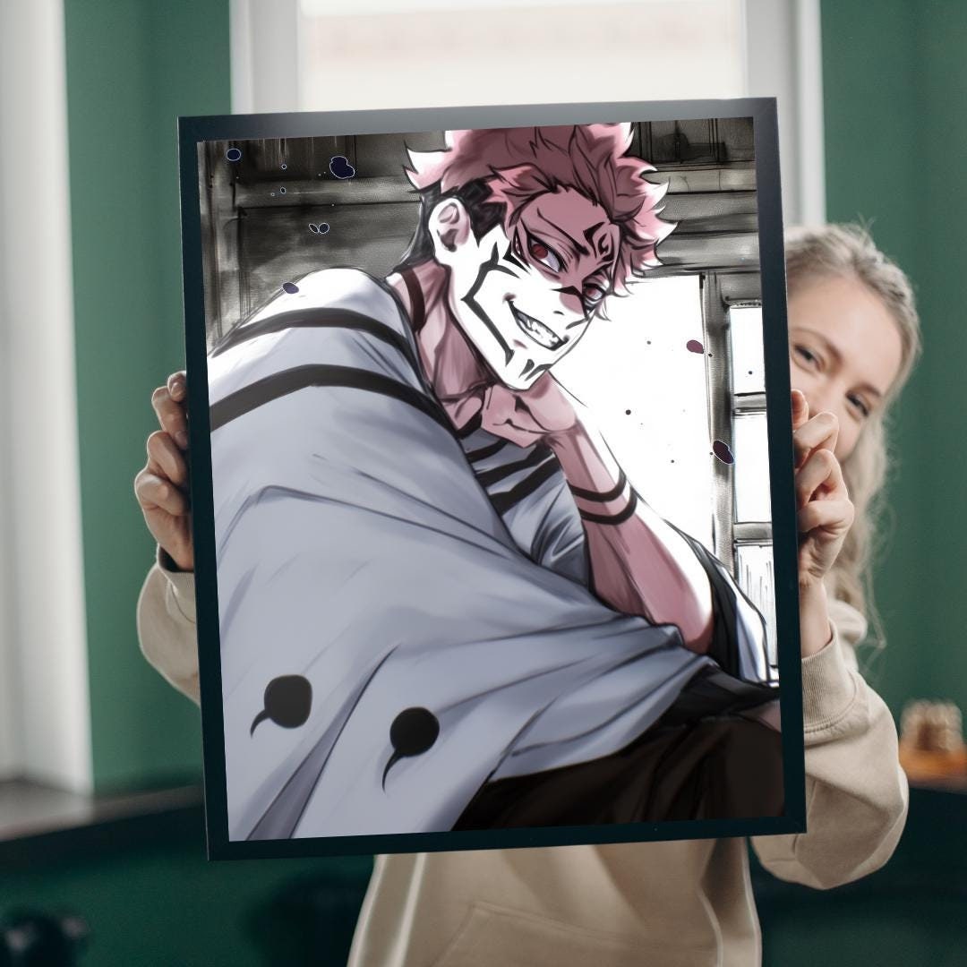 Ryomen Sukuna Unique Anime Poster Print ,sukuna Jujutsu Kaisen Poster ...