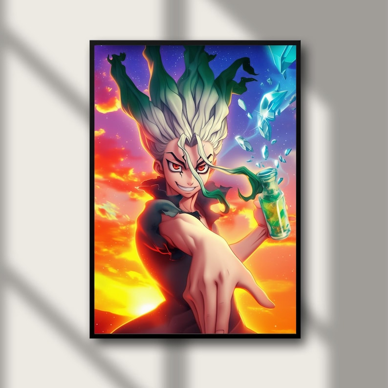Set of 3 Senku Ishigami Dr. Stone Postersunique Anime Poster ...