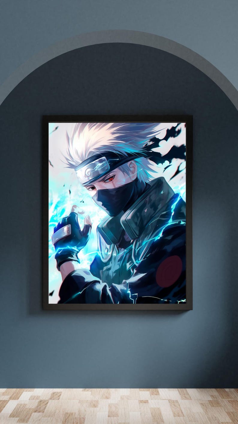 Unique Anime Poster Print Kakashi Hatake ,sharingan Modern Wall Decor ...