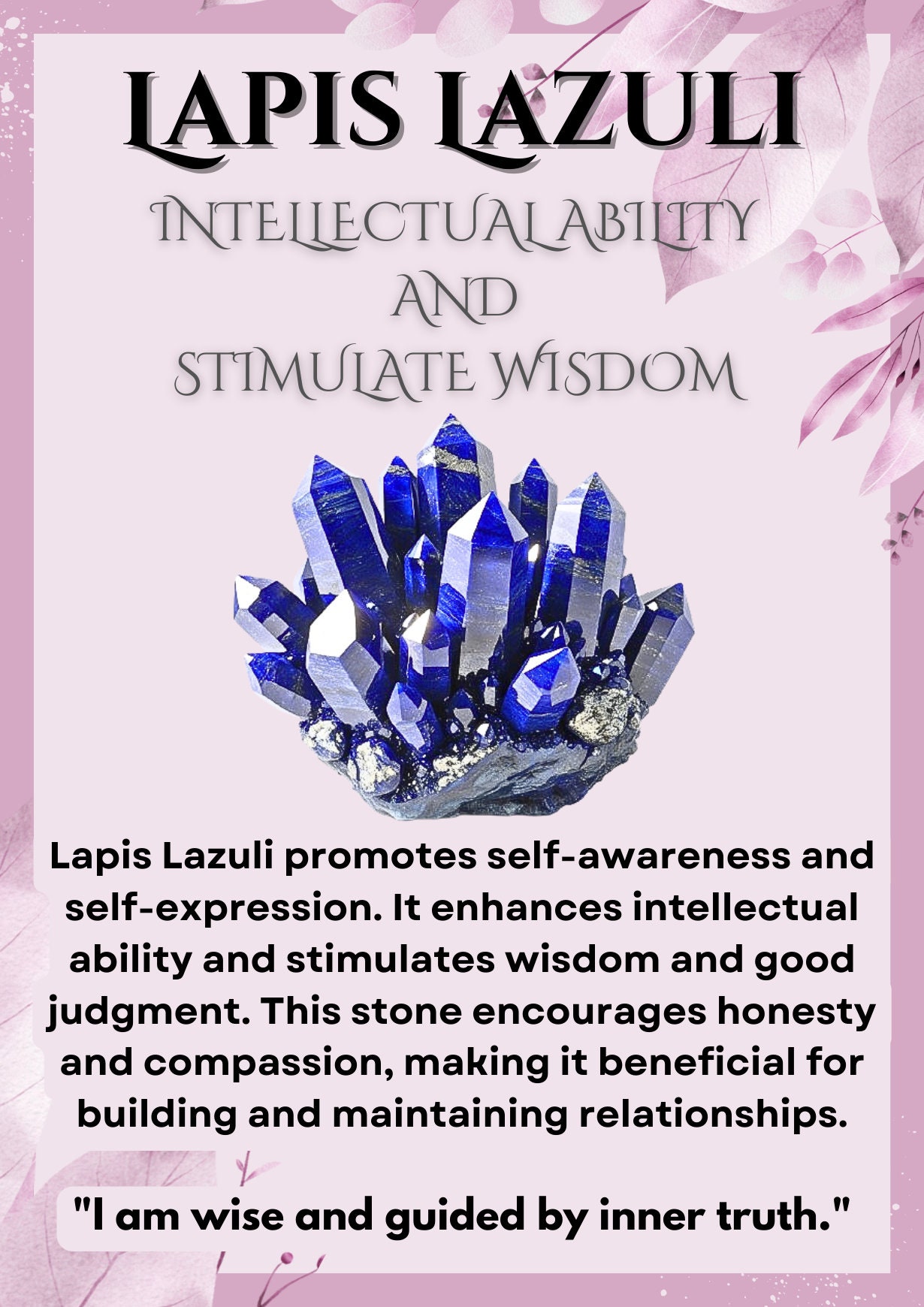 Printable Crystal Cards - Etsy