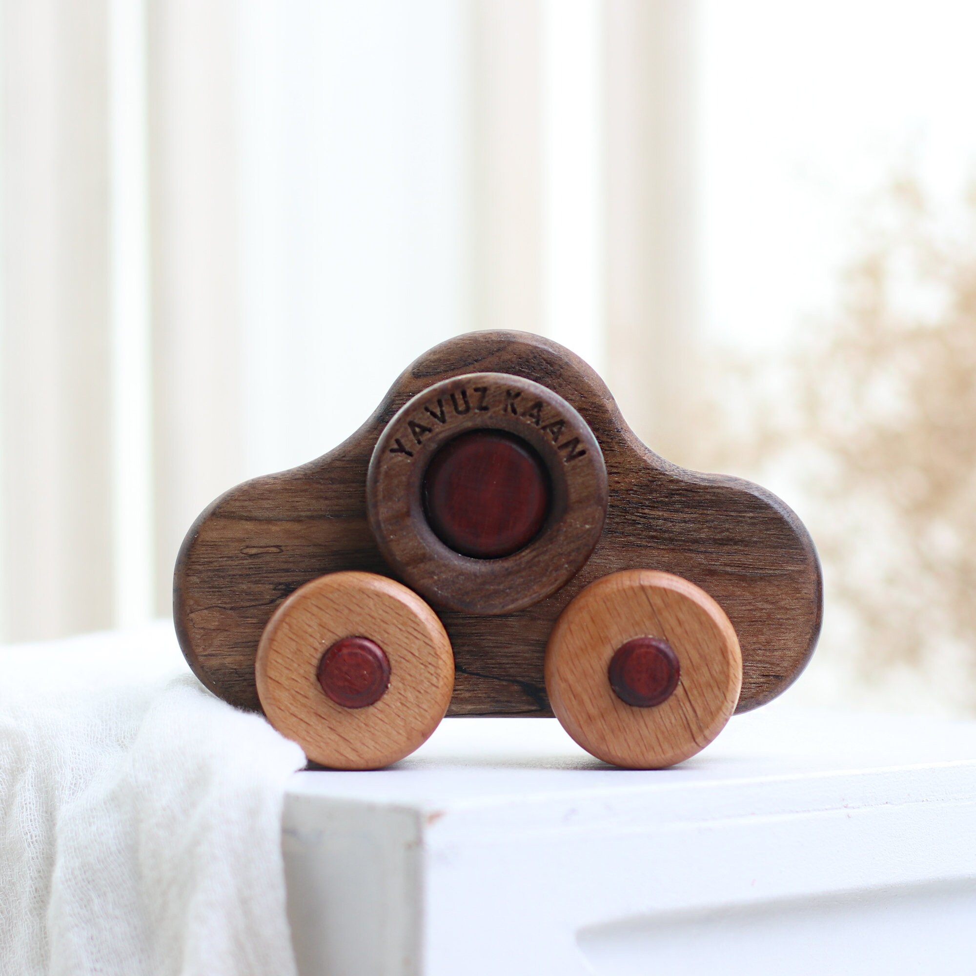WOODEN CAR TOY, Wooden Car Turn Name, Wooden Toy for Baby, Wooden ...