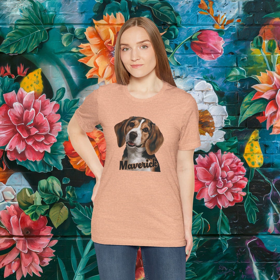Beagle Custom Dog Name Shirt Beagle Mom or Any Breed Beagle Dad Dog ...
