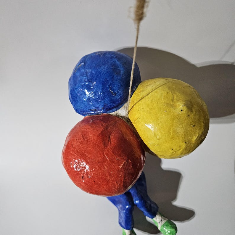1970's Paper Mache Clown With Balloons - Etsy