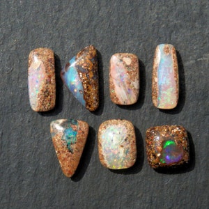 Pipe Crystal Opal Ring / Opal Ring / Custom Opal Ring / Boulder Opal ...