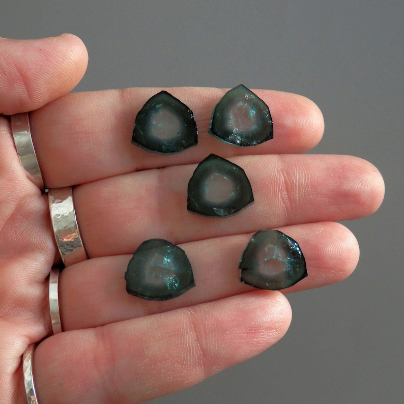 Rare Indicolite Tourmaline Slice Necklace, Blue Watermelon - Etsy