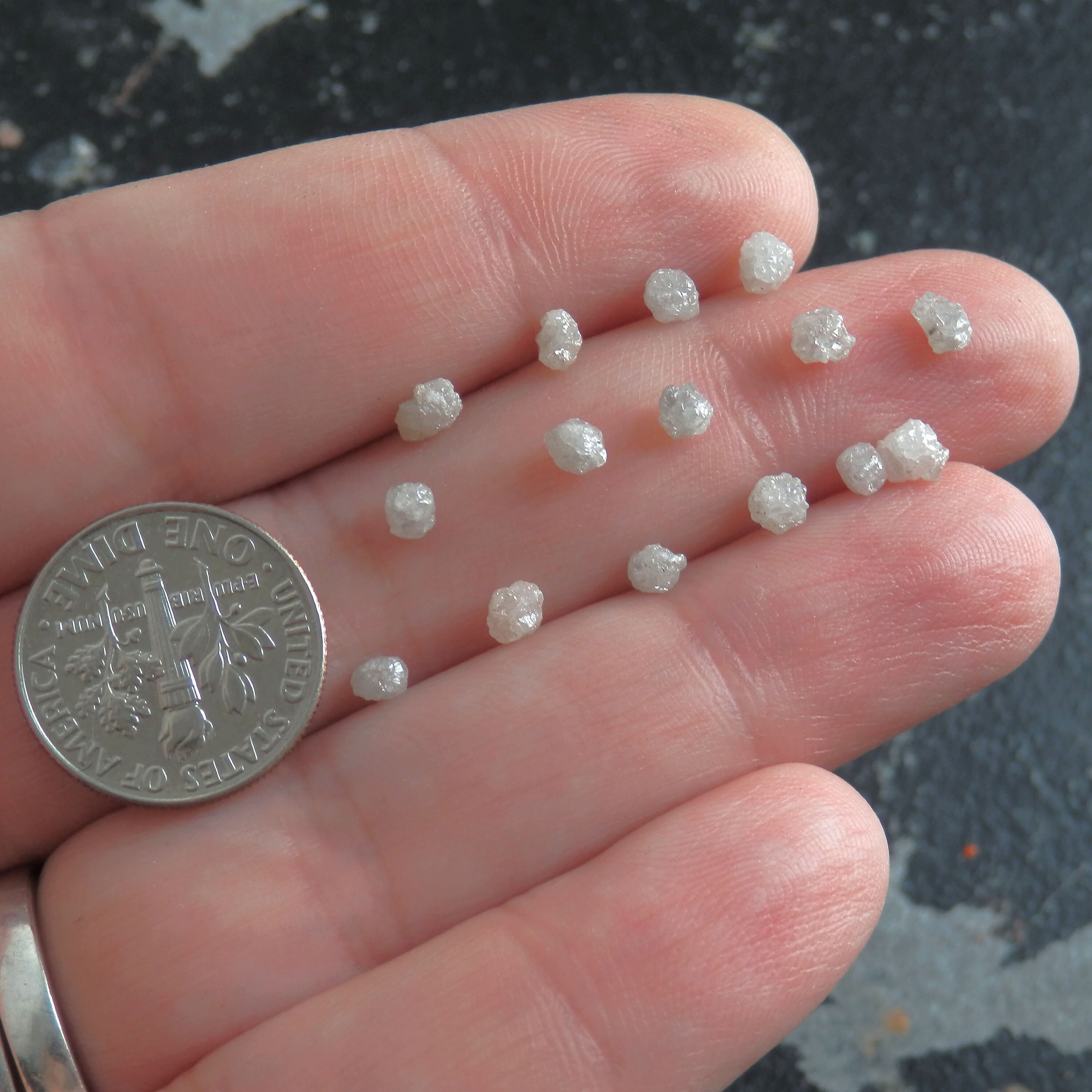 Custom rough diamond ring / raw diamond ring / rough diamond / | Etsy