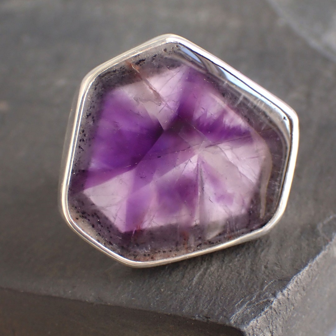 Atomic Amethyst Ring / Atomic Amethyst / Amethyst Trapiche / Amethyst ...