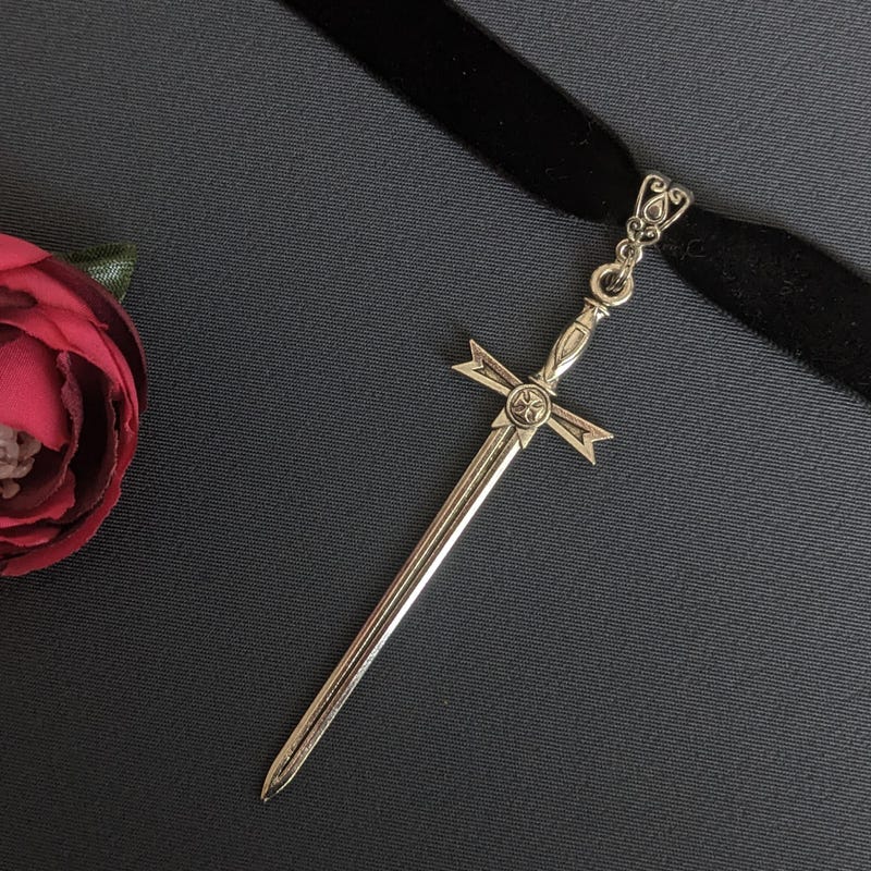 Sword Necklace - Etsy