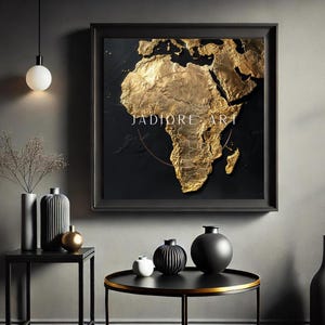 Golden Africa - Luxury Map Art | Digital Download | Africa, African ...