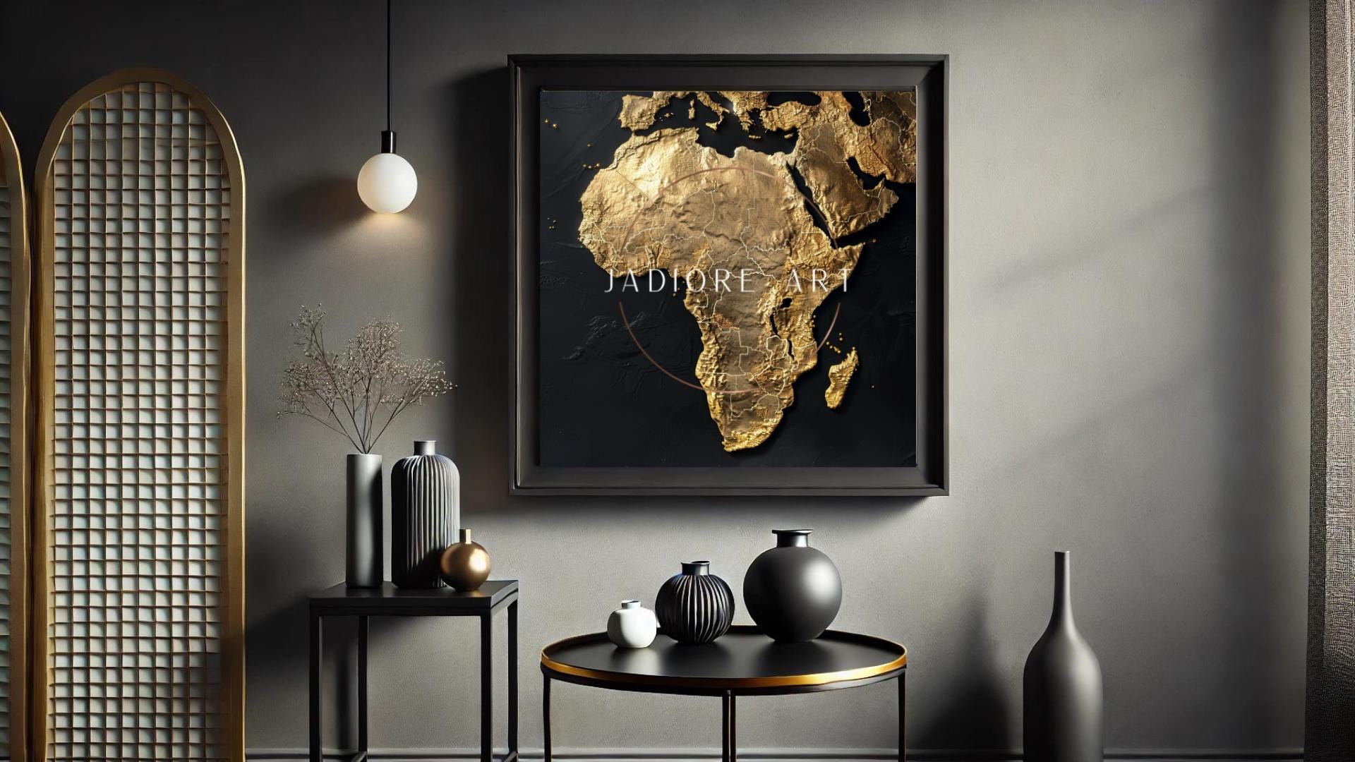 Golden Africa - Luxury Map Art | Digital Download | Africa, African ...
