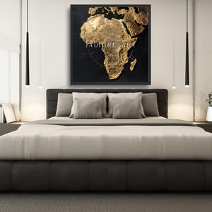 Golden Africa - Luxury Map Art | Digital Download | Africa, African ...