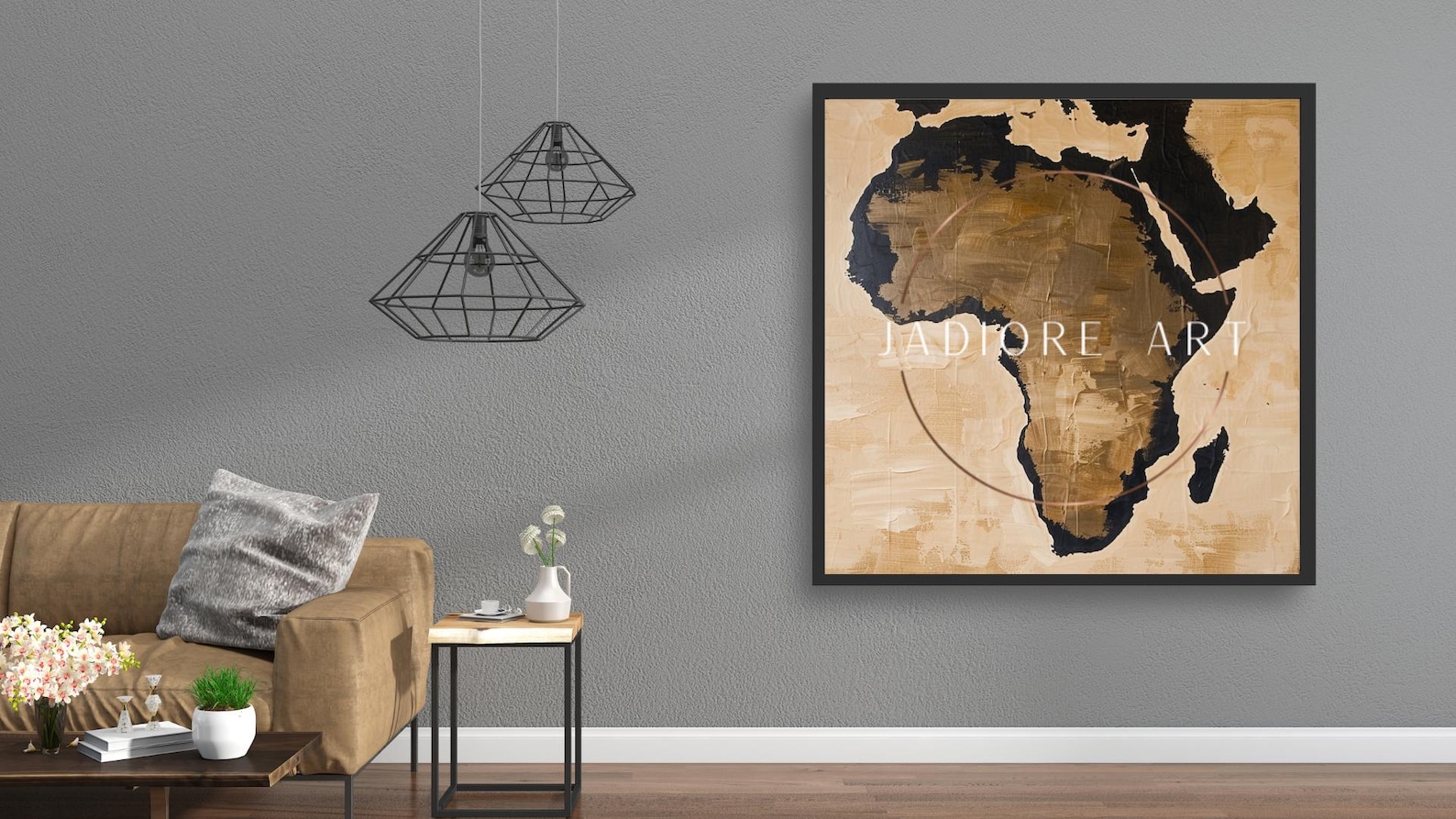 Elegant Africa - Abstract Map Art | Digital Download | Painting ...