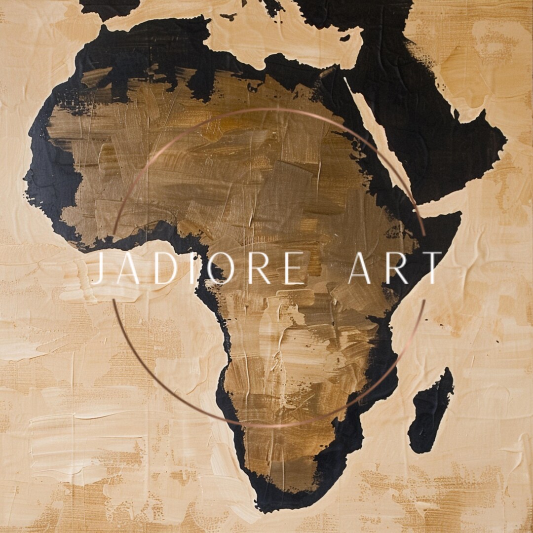 Elegant Africa - Abstract Map Art | Digital Download | Painting ...