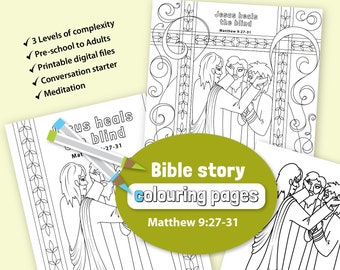 Christian Bible Story Colouring Pages. Matthew 9:35-37. the Harvest is ...