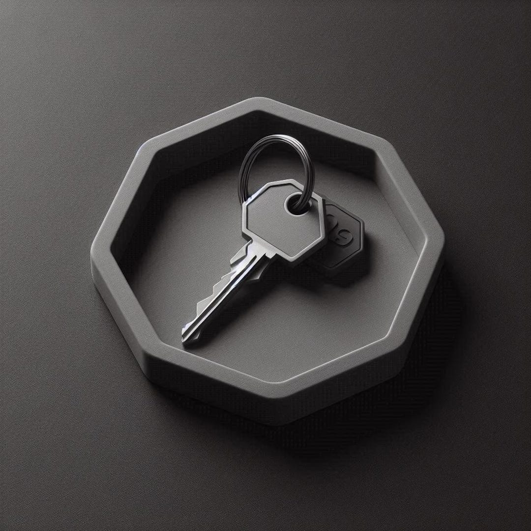 Minimalist Octagonal Key Tray 3D Printed Customizable 59 Color Options ...