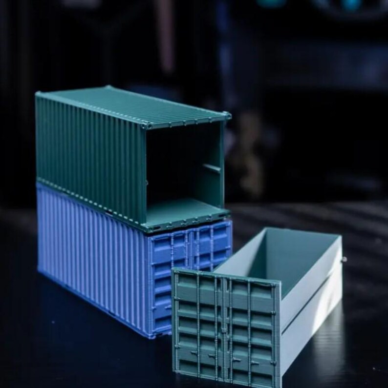 Stackable Shipping Container Drawer Desk Storage customizable 56 Color Options 3D Printed ...
