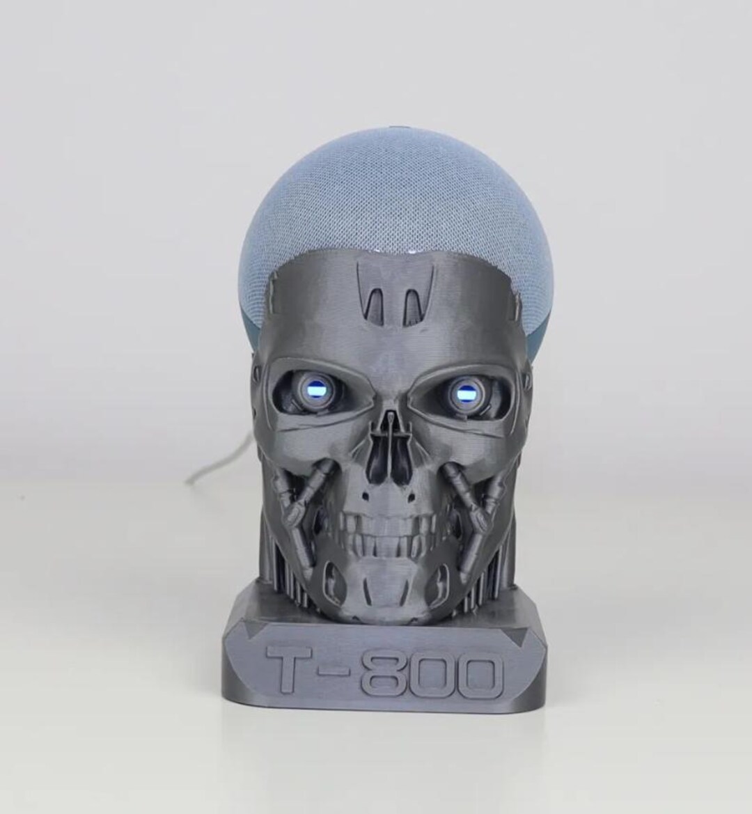Terminator T800 Echo Dot Holder Futuristic Skull Design for Alexa Sci ...