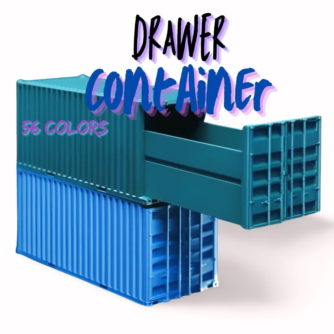 Stackable Shipping Container Drawer Desk Storage customizable 56 Color ...
