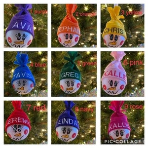 Hand Painted Personalized Snowman Ornaments - Etsy