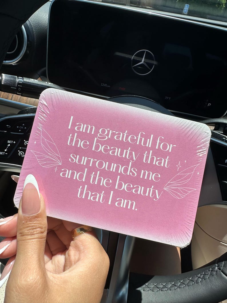 Beautiful Ethereal Pink Affirmation Deck of 30 Cards - Etsy
