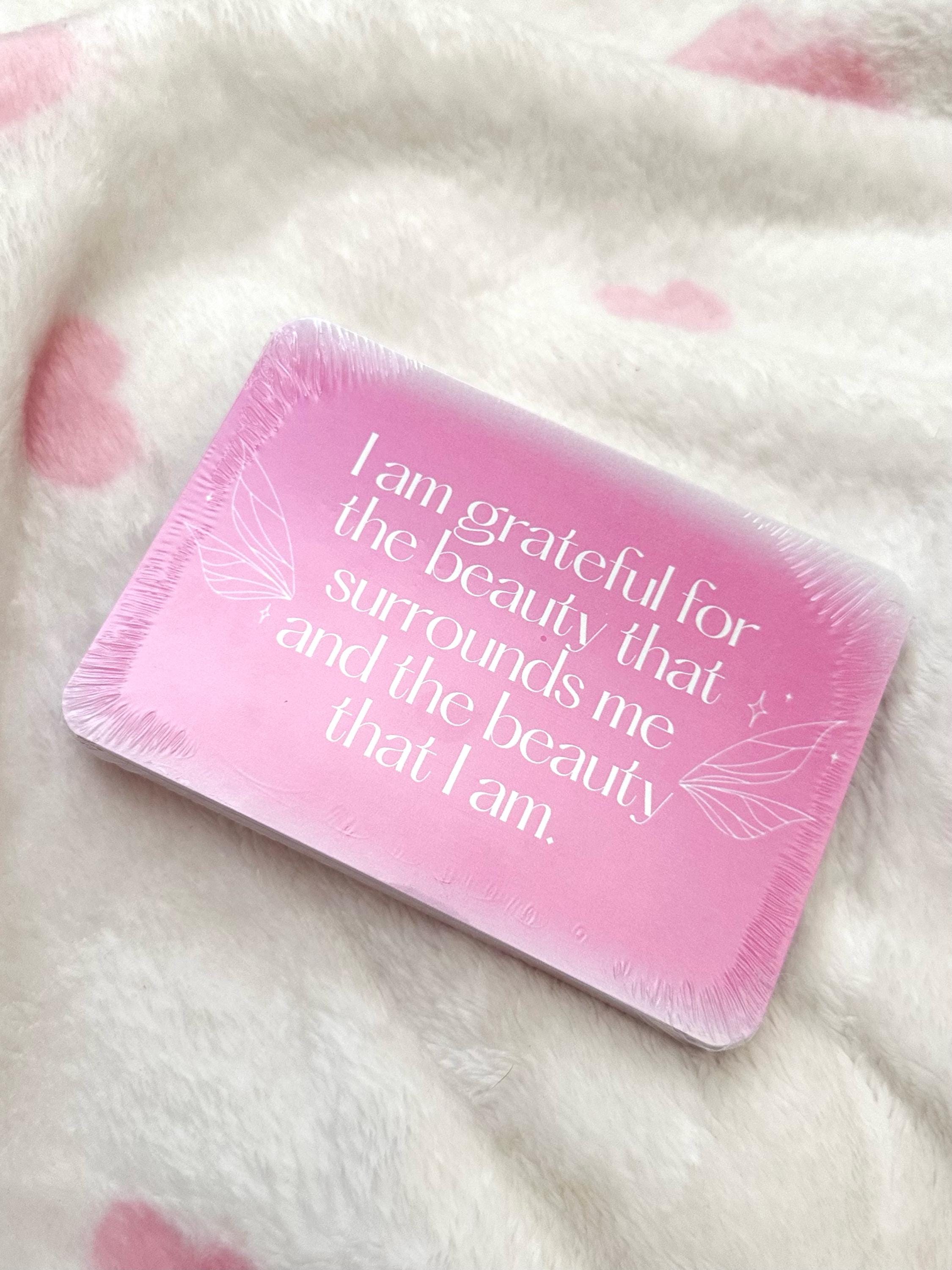 Beautiful Ethereal Pink Affirmation Deck of 30 Cards - Etsy