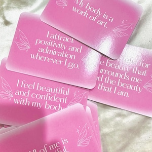 Beautiful Ethereal Pink Affirmation Deck of 30 Cards - Etsy