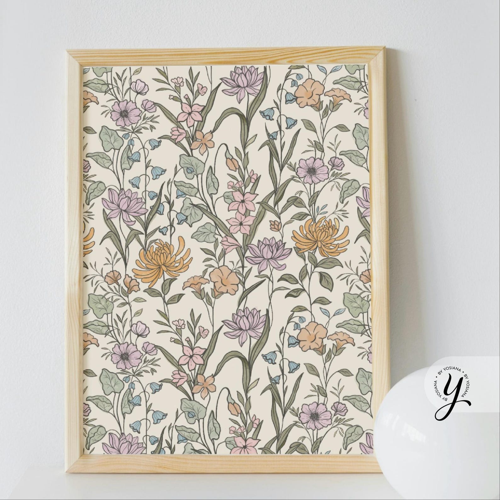 Pastel Wildflower Seamless Pattern Floral Boho Neutral Pattern Retro ...