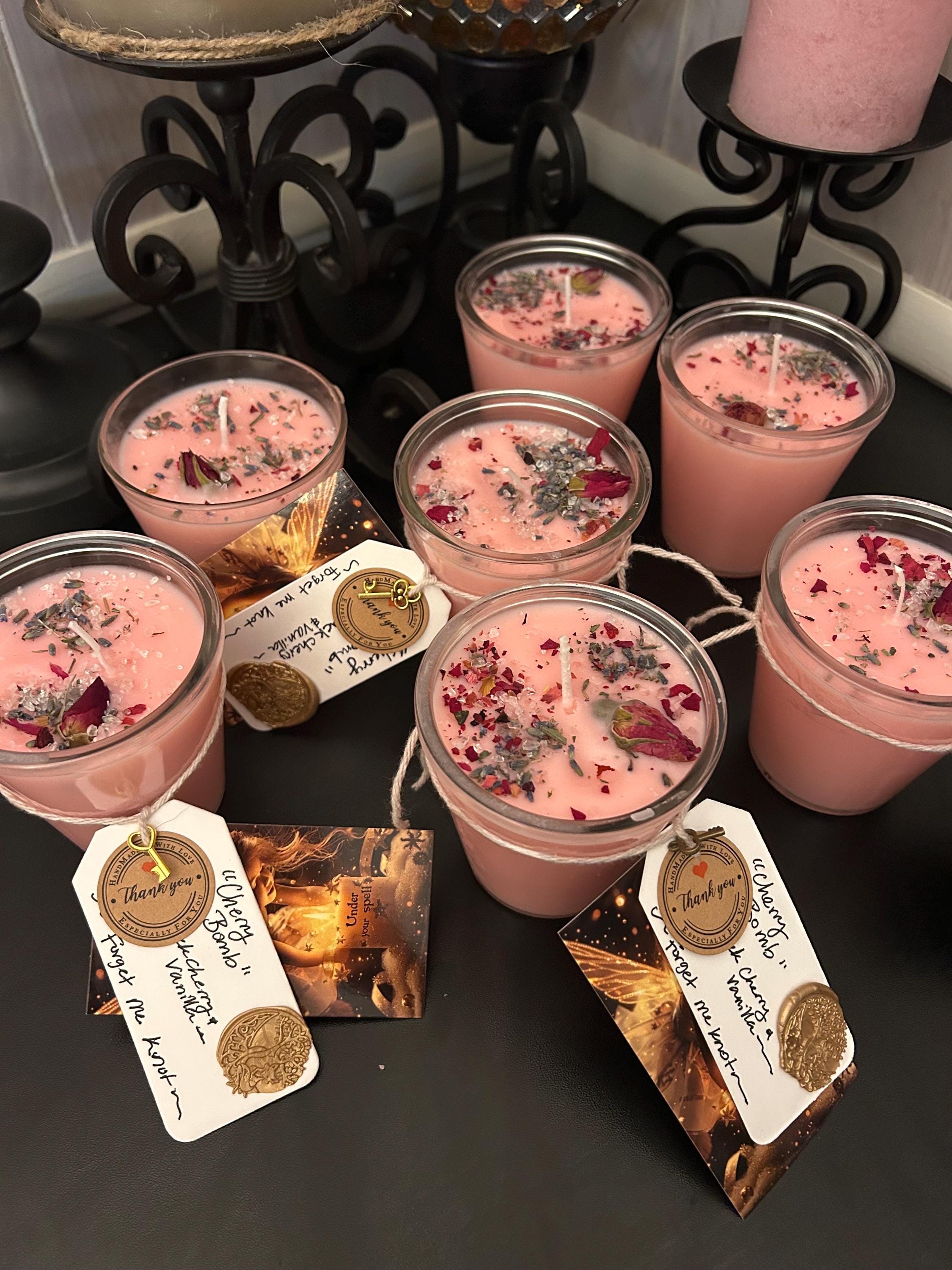 Spell Candle Pink “cherry Bomb” With the Scent of Black Cherry and ...