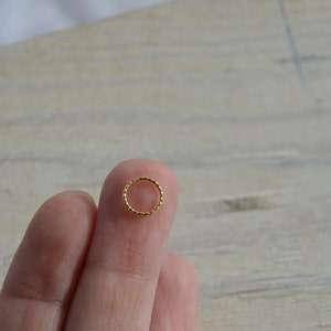 SALE 12K Gold Plated Twisted Wire Nose Ring 22 Gauge Nose Hoop Gold ...