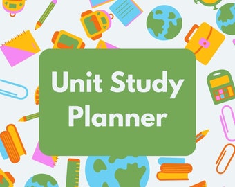 UNIT STUDY PLANNER homeschool Planner Guide Digital Printable A Guide ...