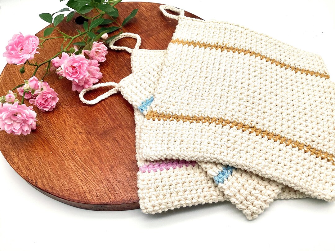 English Crochet Pattern Farmhouse Potholder Tick Crochet Hot Pad ...