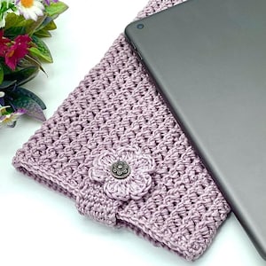English Crochet iPad Case Pattern Elegant Device Sleeve Tablet Crochet ...