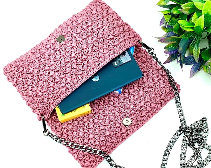 Cell Phone Purse Wire Crochet Pattern, Rectangular Base Clasp Purse ...