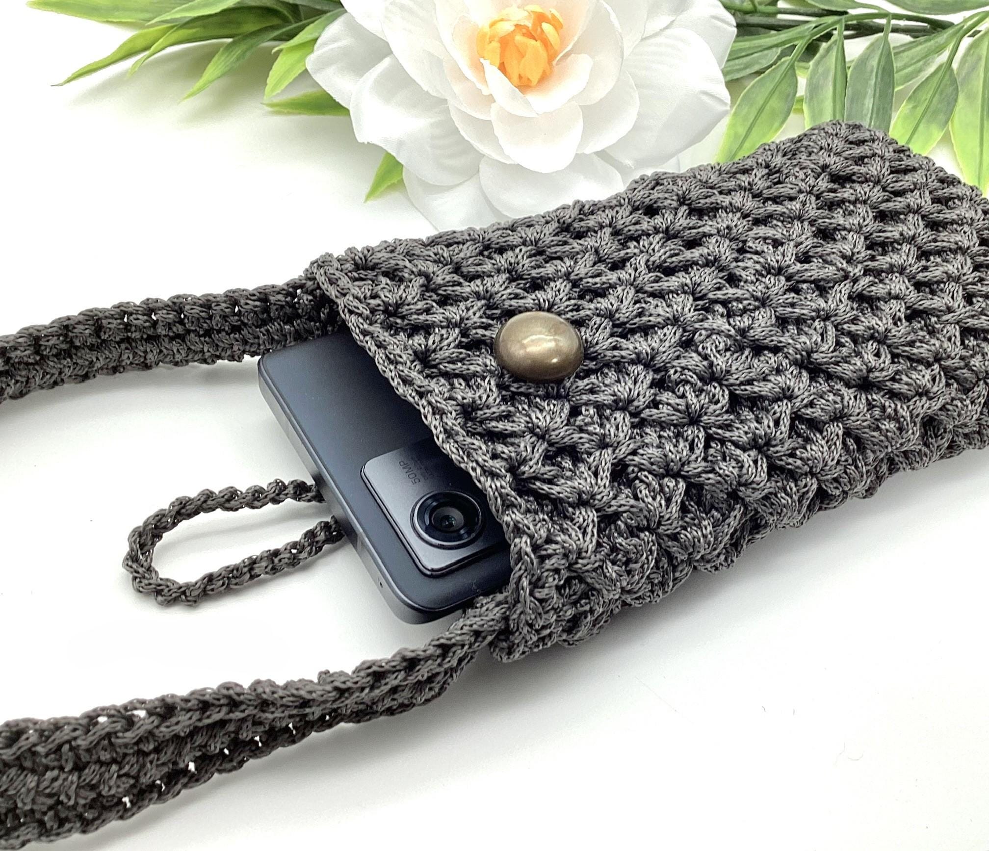 Crochet Pattern Stary Cell Phone Bag English Tutorial Mobile Purse ...