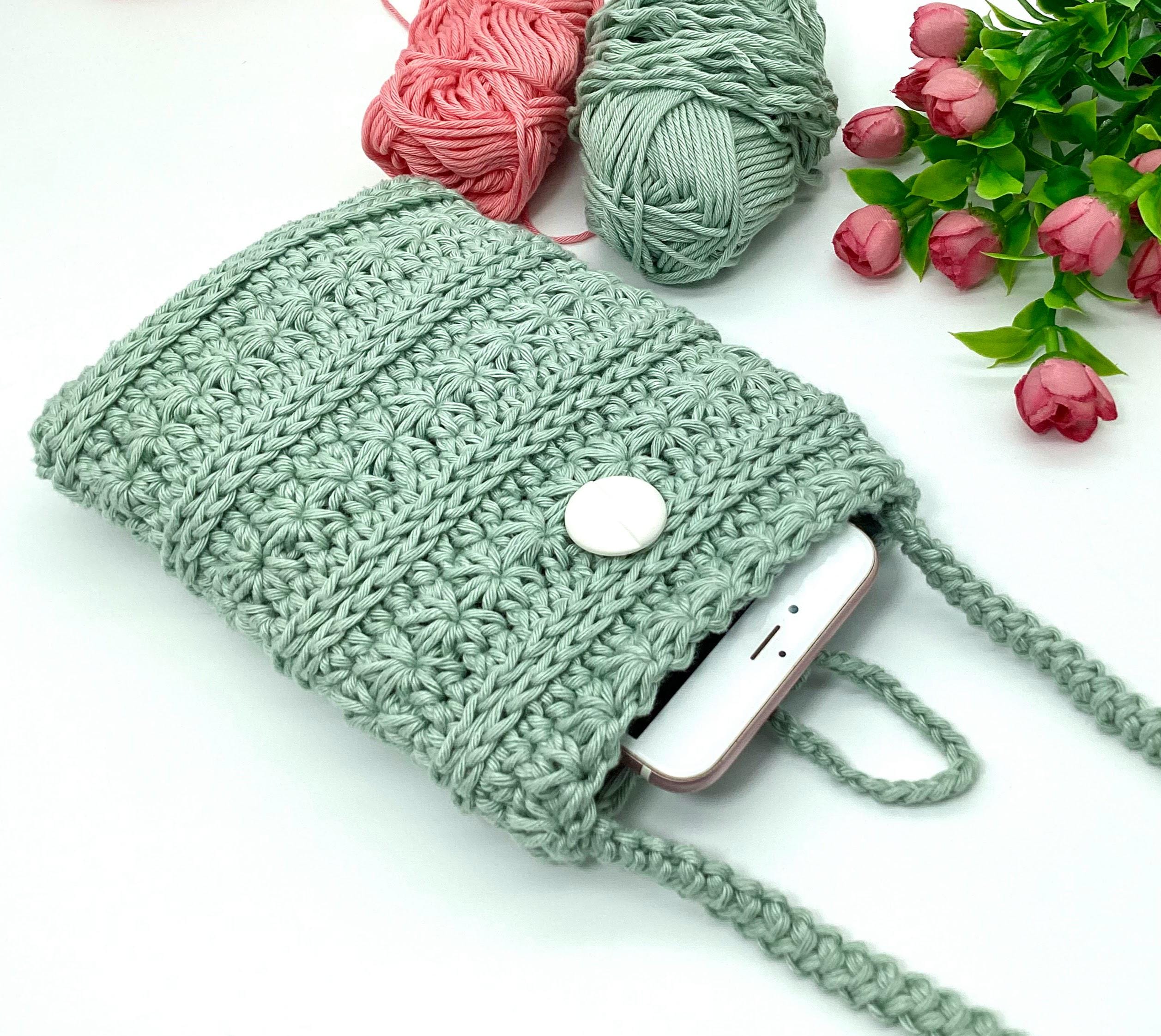 Crochet Pattern Star Phone Bag Crochet Tutorial Cell Phone Bag Crochet ...