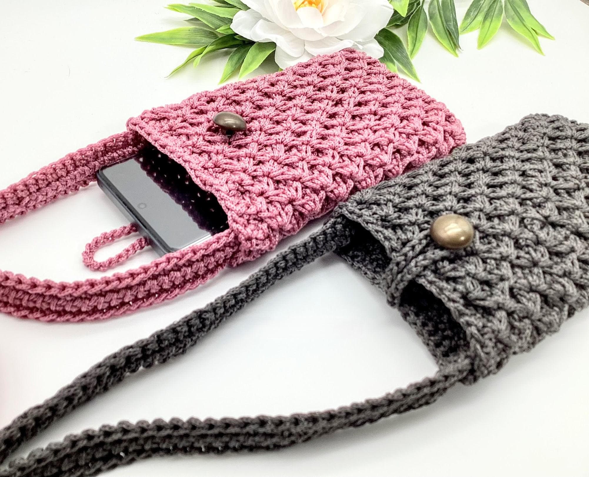 Crochet Pattern Stary Cell Phone Bag English Tutorial Mobile Purse ...