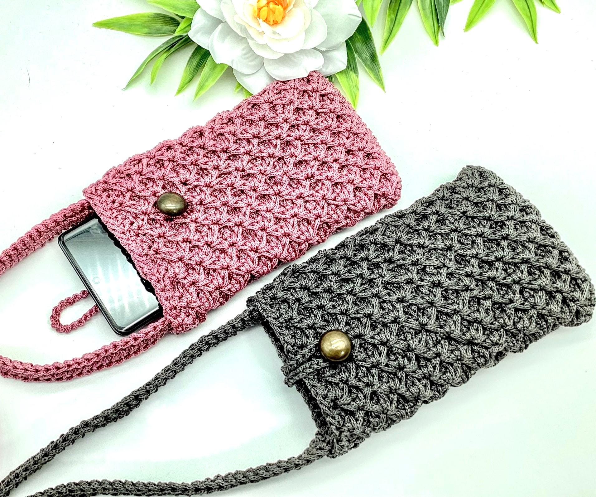 Crochet Pattern Stary Cell Phone Bag English Tutorial Mobile Purse ...