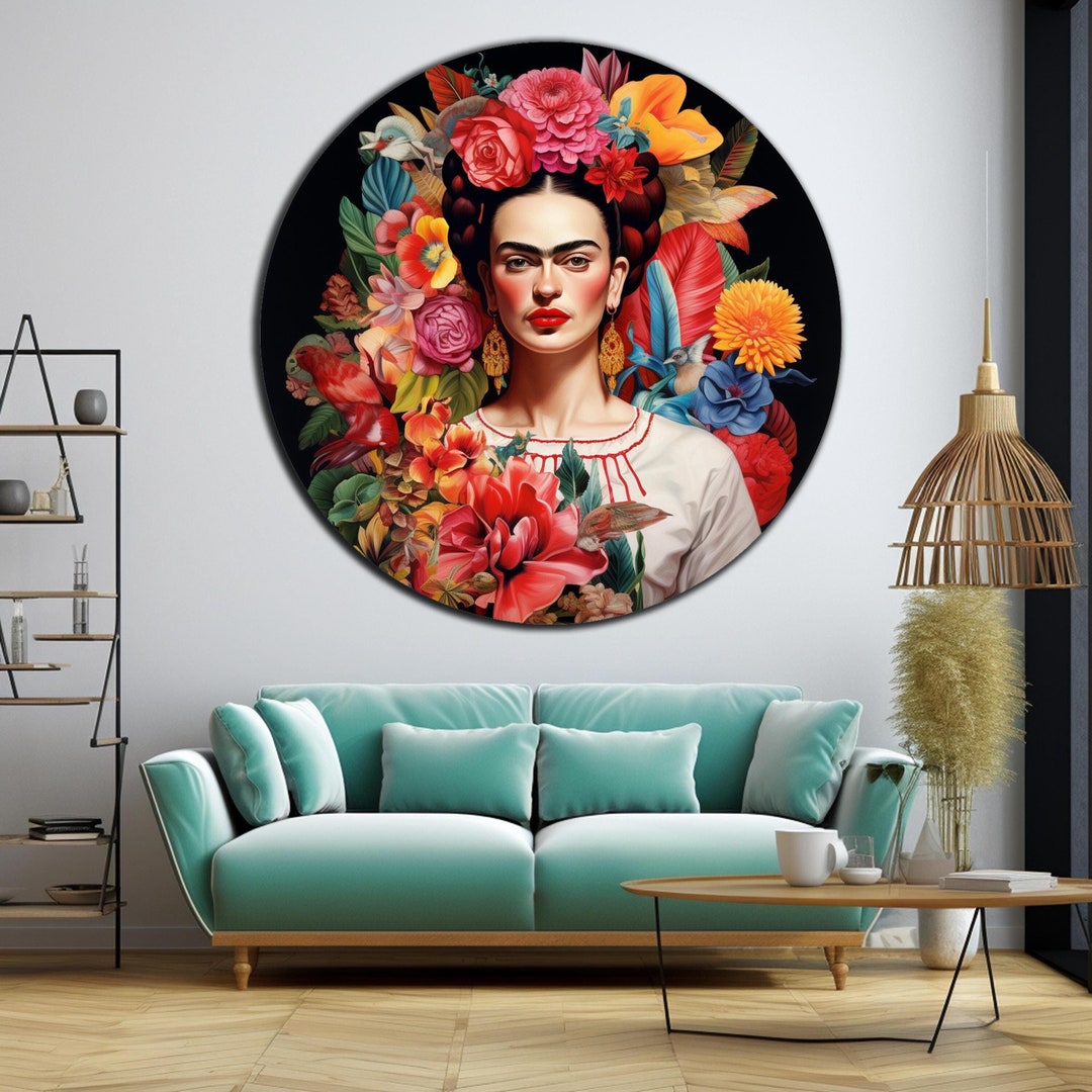 Frida Kahlo Wall Art, Tempered Glass Wall Art, Frida Kahlo Painting ...