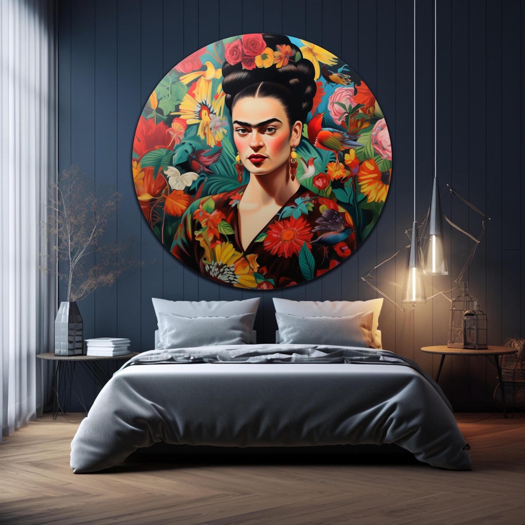 Frida Kahlo Wall Art, Tempered Glass Wall Art, Frida Kahlo Painting ...
