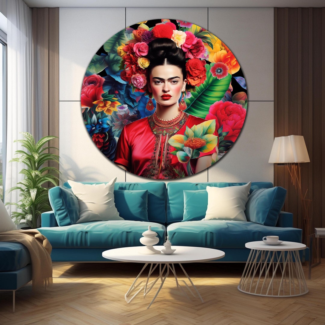 Frida Kahlo Wall Art, Tempered Glass Wall Art, Frida Kahlo Painting ...