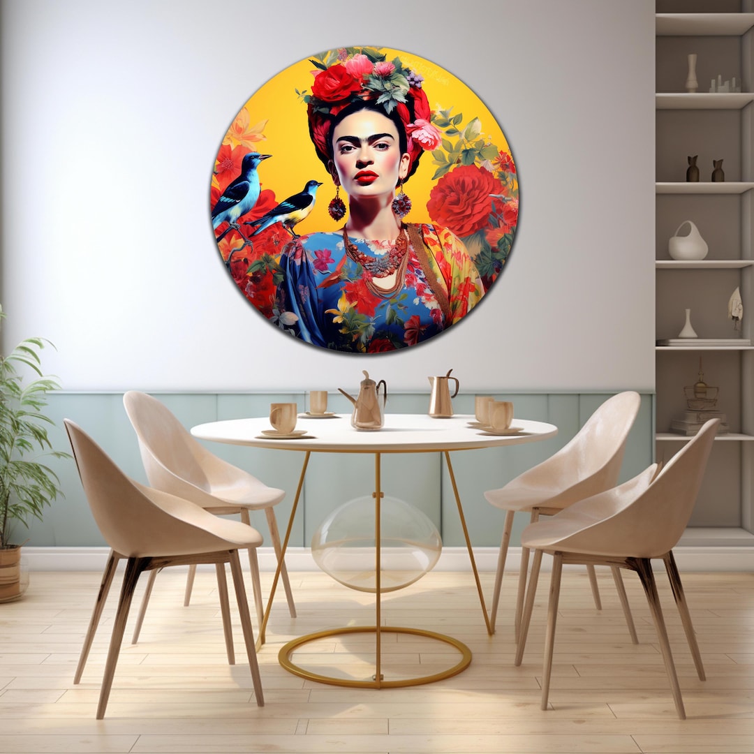 Frida Kahlo Wall Art, Tempered Glass Wall Art, Frida Kahlo Painting ...