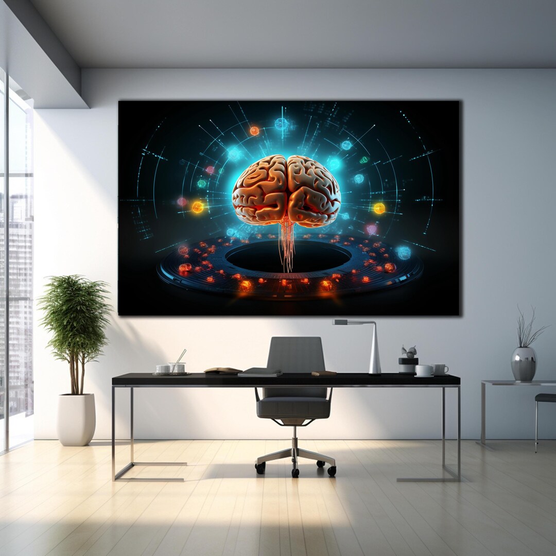 Scientific Brain Wall Art, Tempered Glass Wall Art, Scientific Glass ...