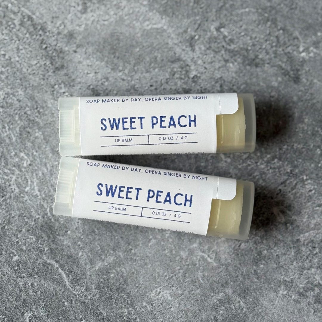 SWEET PEACH - Lip Balm Made With Jojoba & Avocado Oils - Etsy