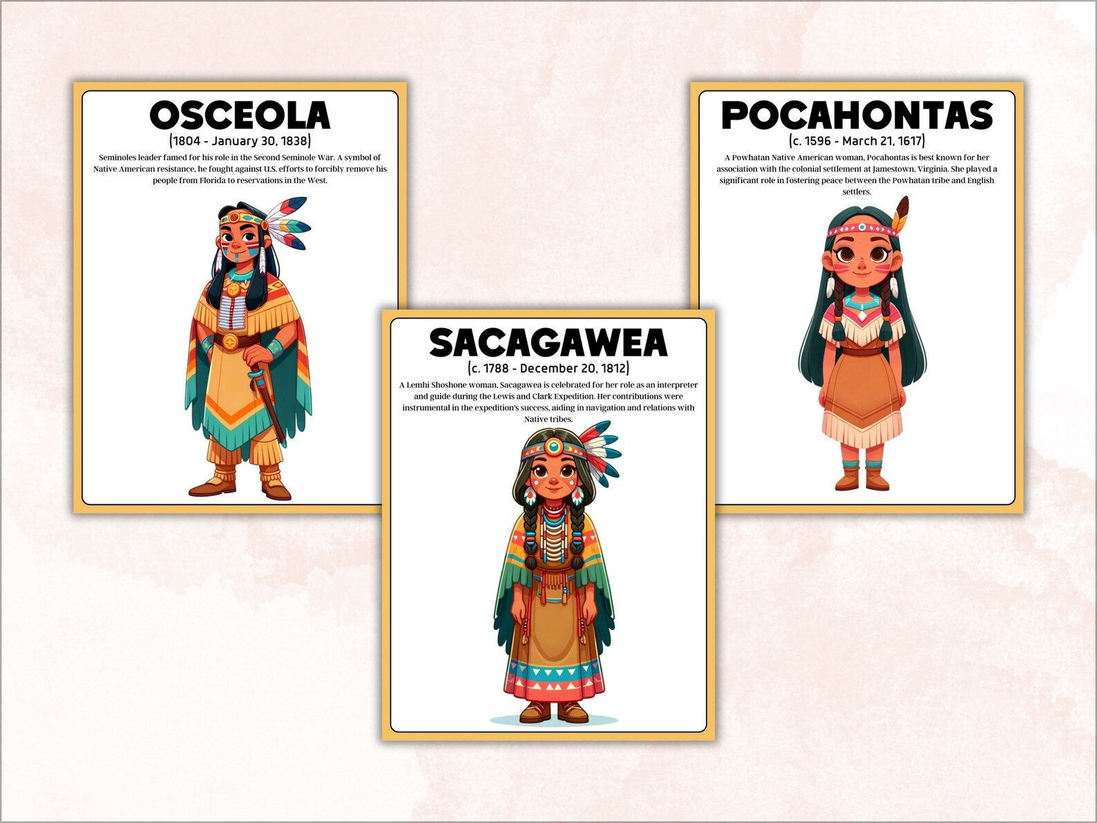 41 Native Americans Biographies Posters | Native American Heritage ...