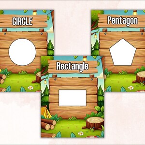 Camping Theme Classroom Decor 2D and 3D Shapes Posters Bulletin Board ...