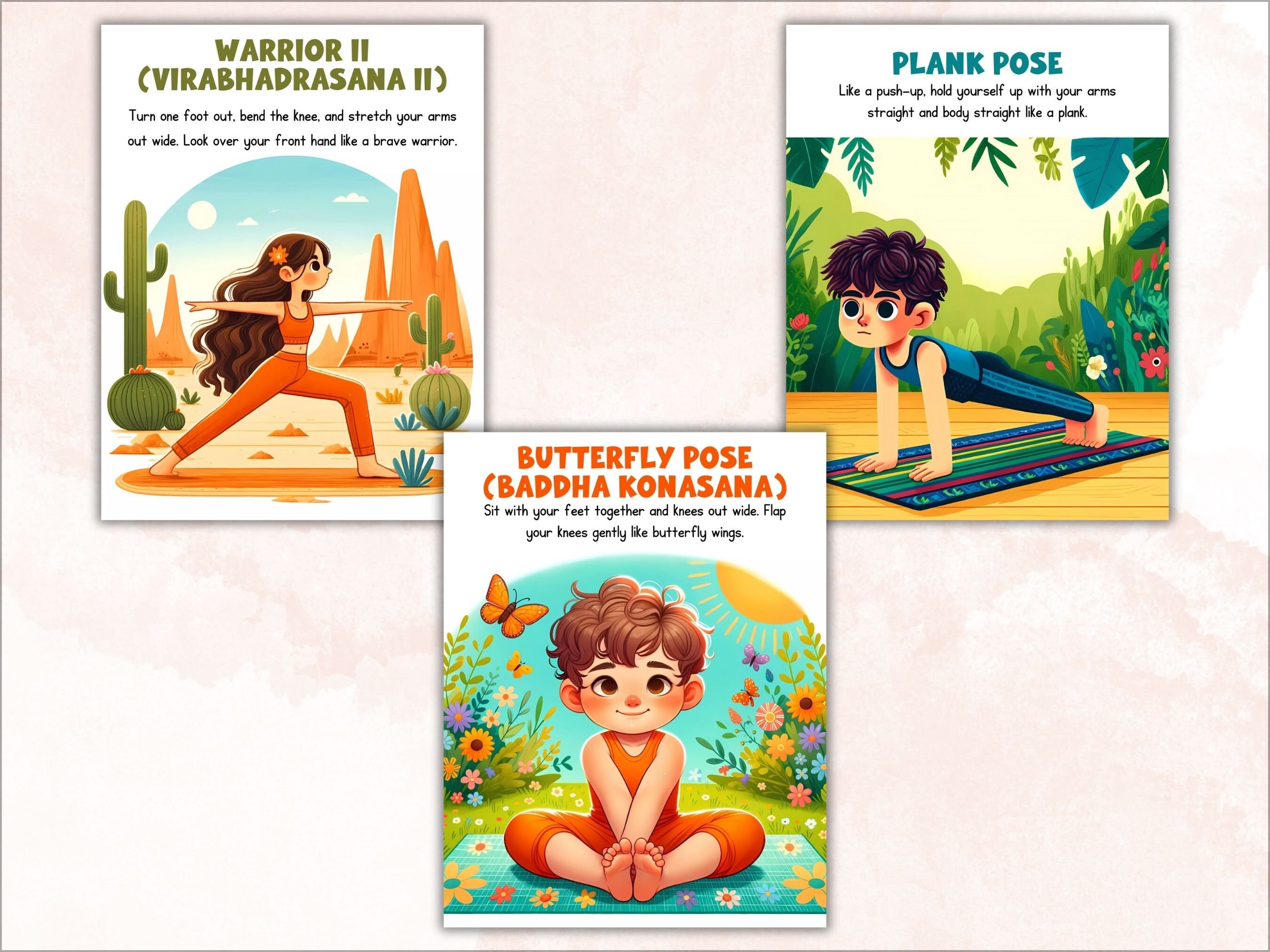 Yoga Poses Posters, Yoga Pose Cards for Kids Visuals, Coping Skills ...