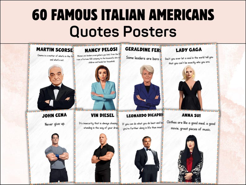 60 Famous Italian Americans Quotes Posters | Inspirational Bulletin ...