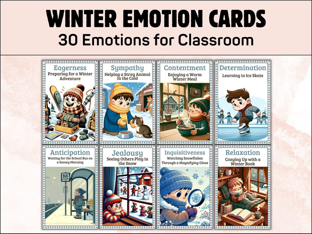 Winter Emotion Cards | Social Emotional Learning SEL Activities for ...