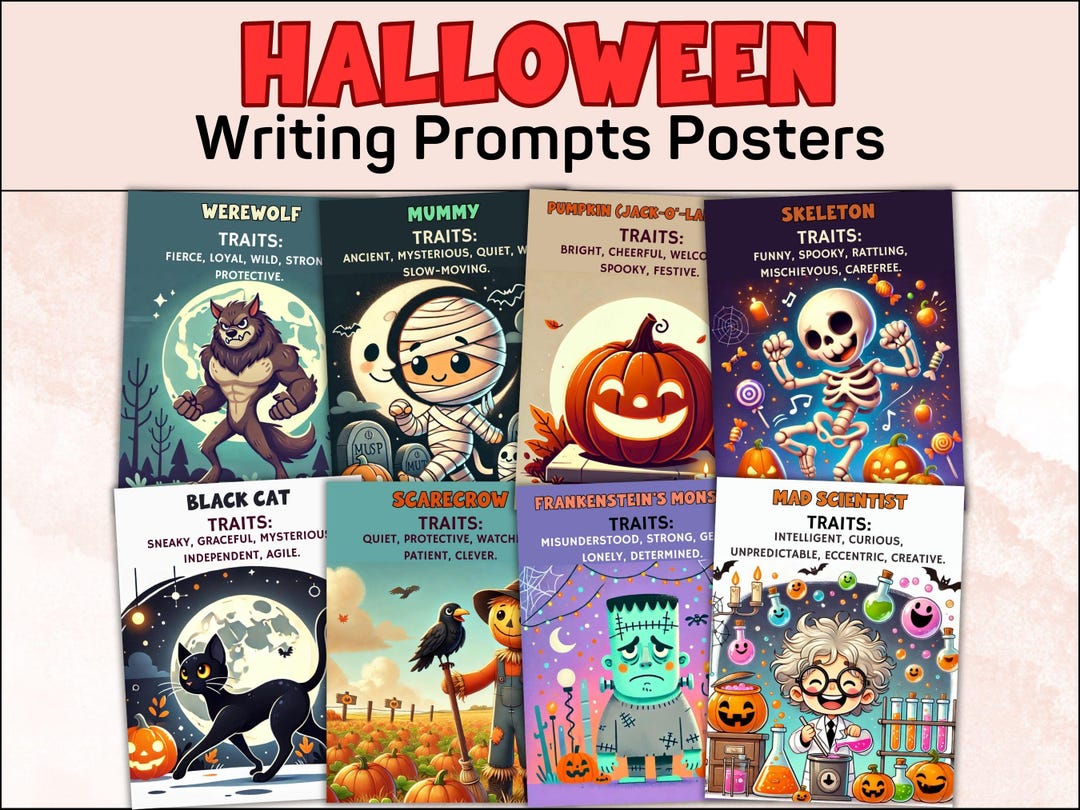 Halloween Character Traits Posters - Classroom Decor - Educational ...